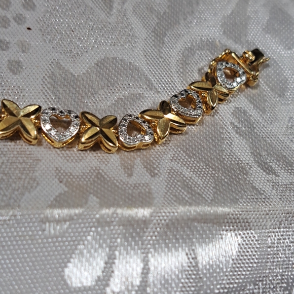 Jewelry | 925 Gold Vermill 2 Tone Tennis Bracelet 8 New Heavy Well Made ...